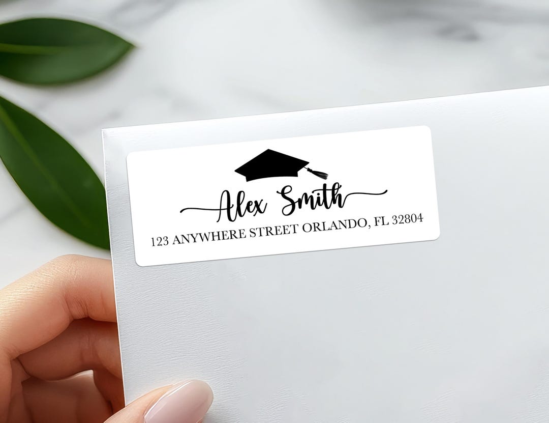 Custom Return Address Labels/graduation Address Labels Sticker/custom ...