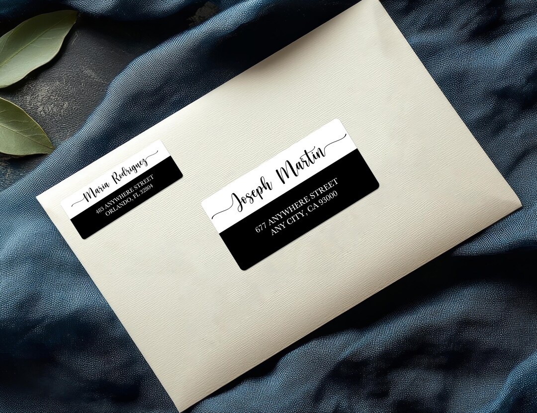 Custom Guest Address Label Mailing Sticker Guest & Return Address Label ...