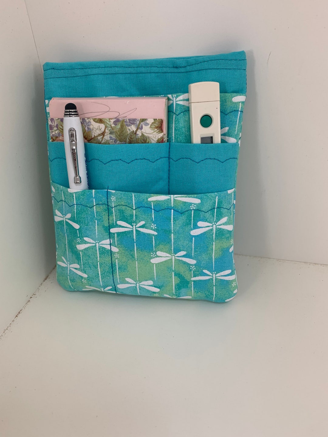 Aqua Dragonfly Pocket Organizer: Nurse Scrubs, Lab Coat, Purse - Made ...