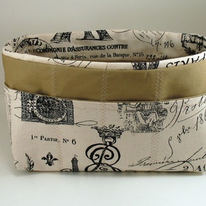 Purse Organizer Insert - Paris Postcard Print- Extra Large Pictured- 5 ...