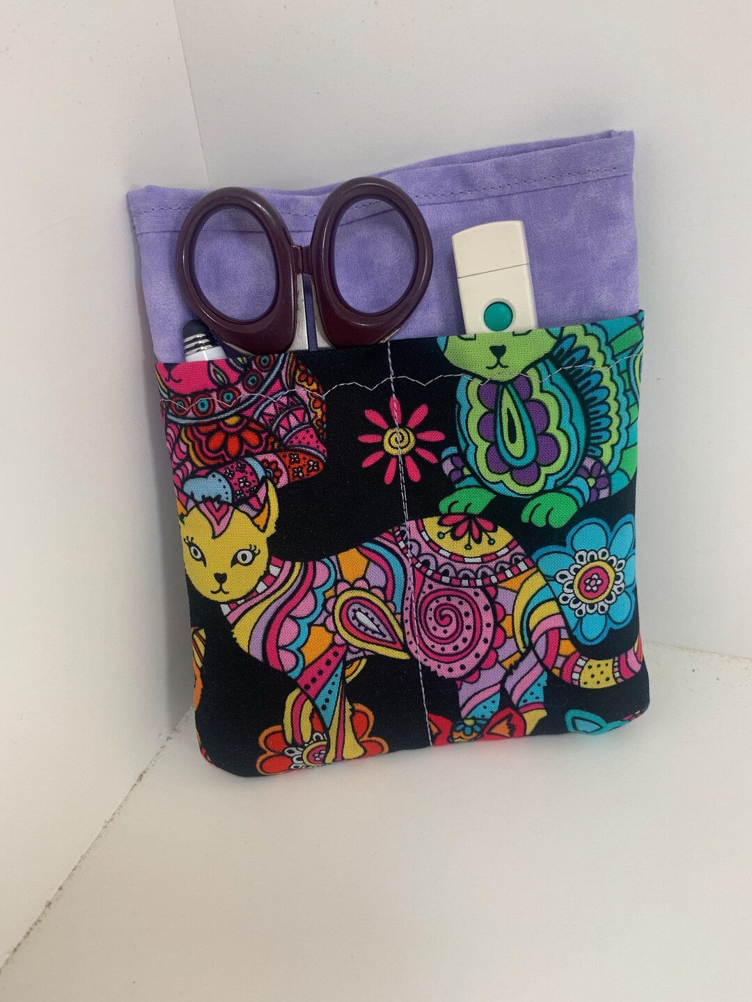 Bright Cats Fabric Pocket Organizer - Nurse Scrubs, Lab Coat, Purse - Etsy