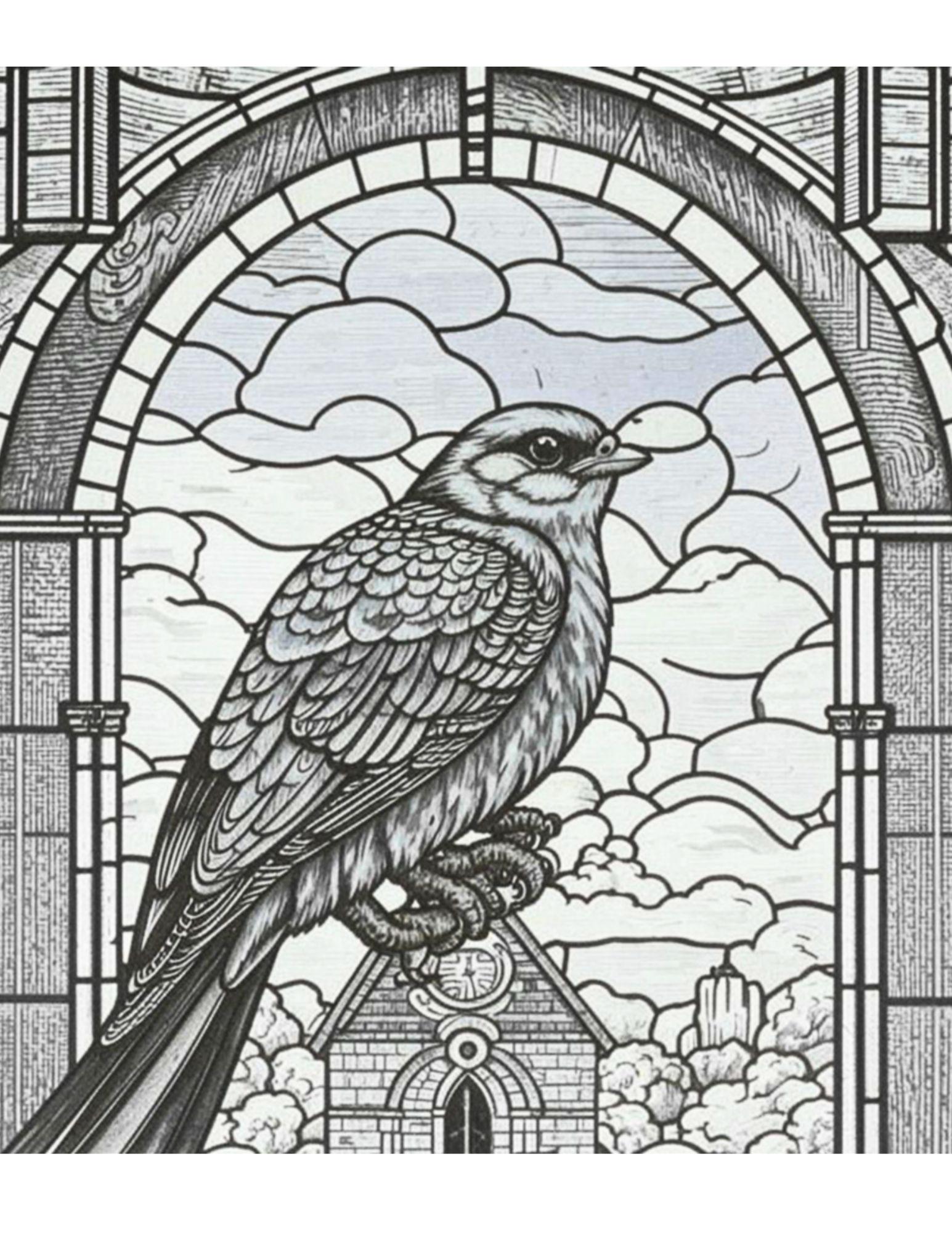 Stained Glass Windows Coloring Pages, Church Art (digital Printable) - Etsy