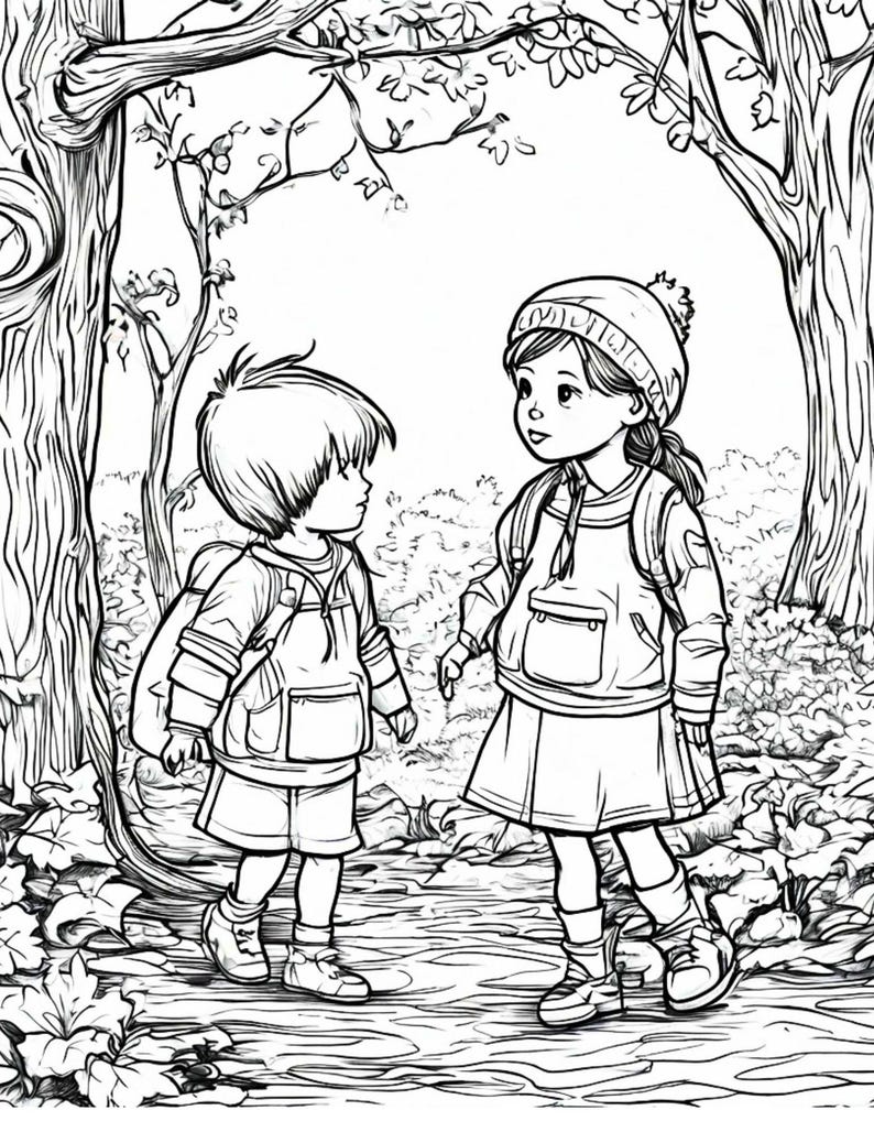 Kids Coloring Books About Childhood for Kids. 29 Coloring Digital ...