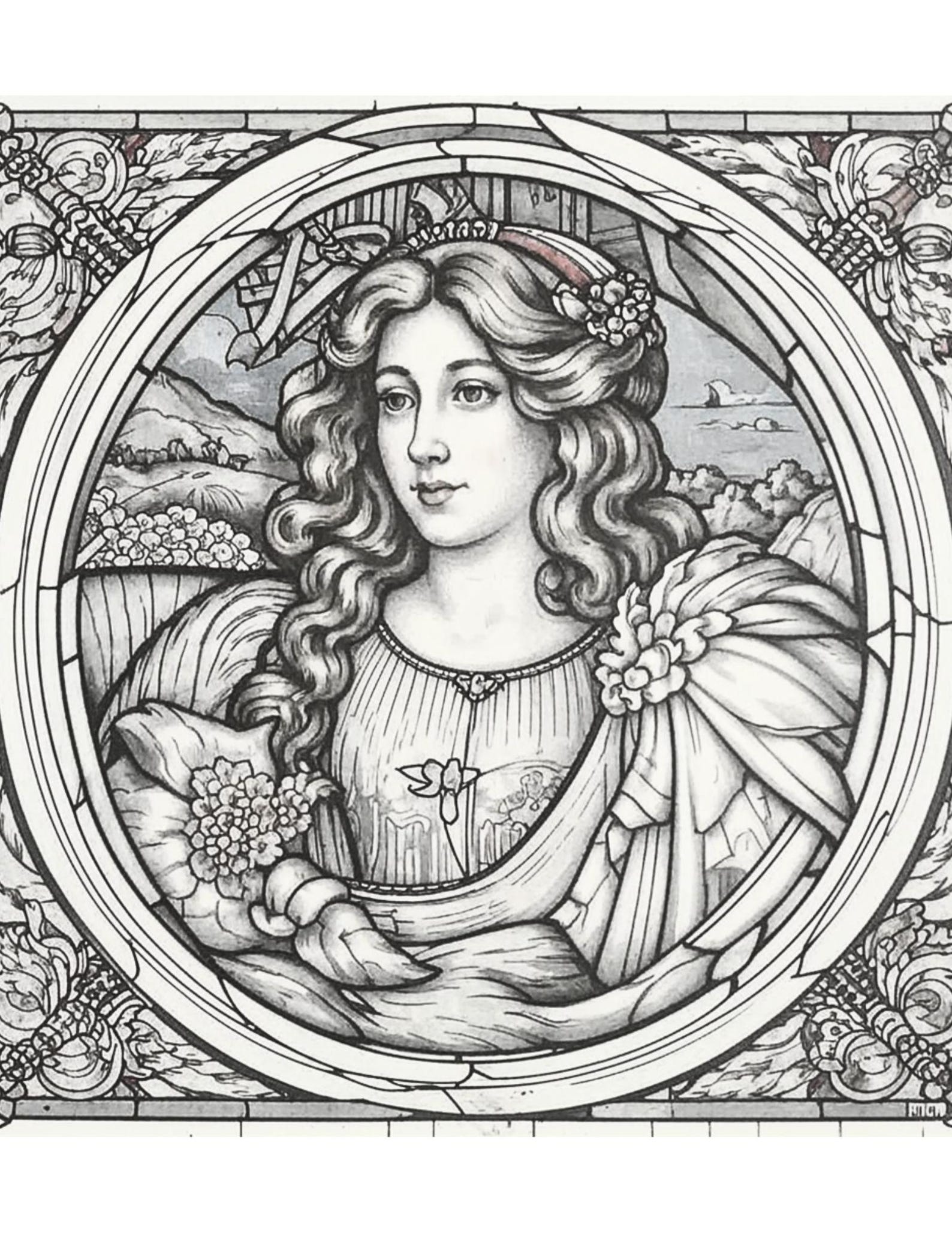 Stained Glass Windows Coloring Pages, Church Art (digital Printable) - Etsy