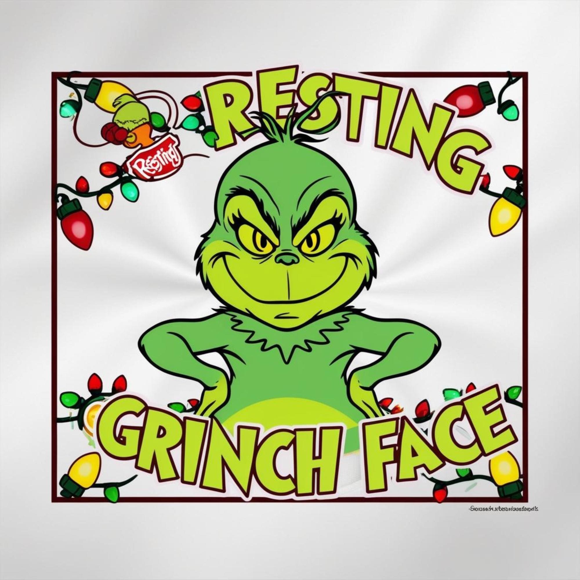Resting Grinch Face Digital Christmas PNG Instant Download - Etsy