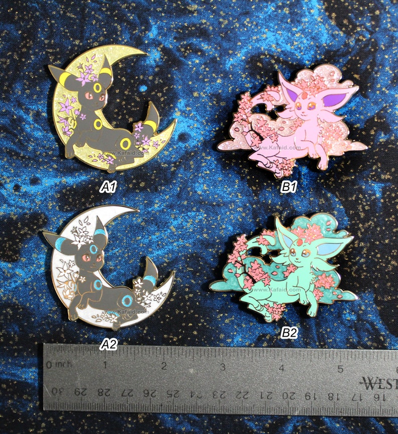 Umbreon and Espeon Enamel Pins - Etsy