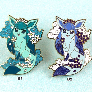 Leafeon and Glaceon Enamel Pins - Etsy