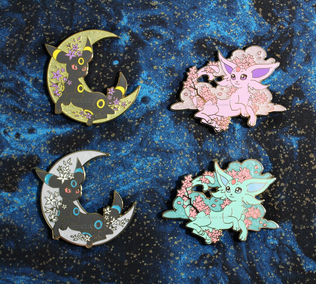 Umbreon and Espeon Enamel Pins - Etsy