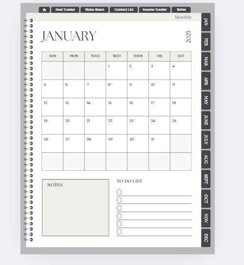 2025 Printable Planner, Digital Planner Bundle. Editable Canva Template ...