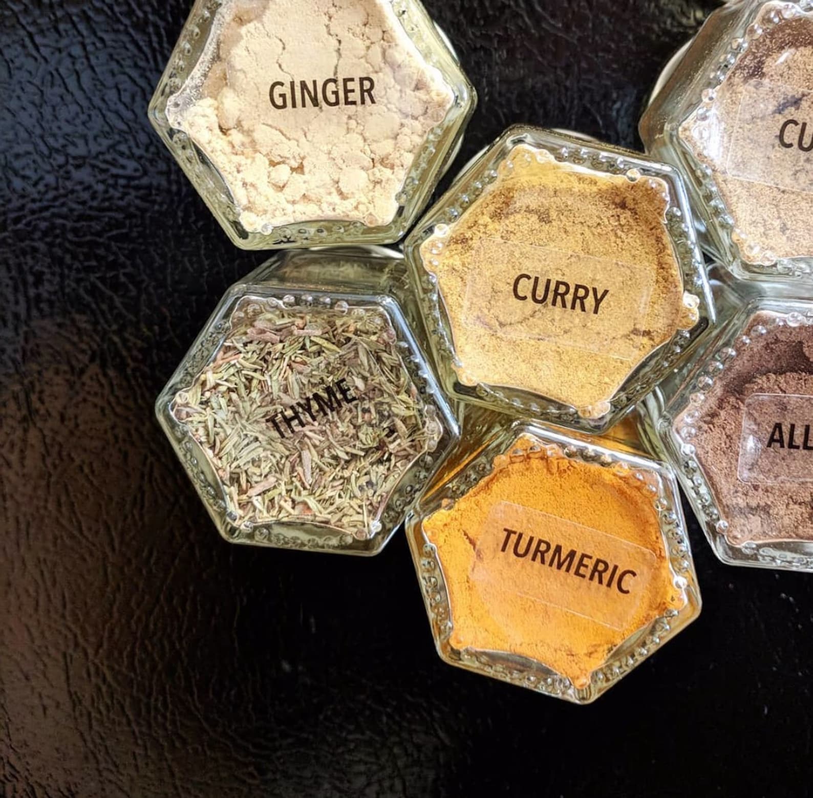 Spice Jar Labels | Clear Stickers of the Most Common Seasoning Names ...