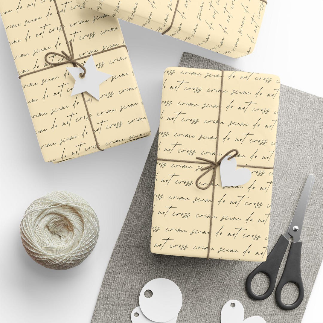 Cursive Crime Scene Do Not Cross Simple Wrapping Paper - Etsy