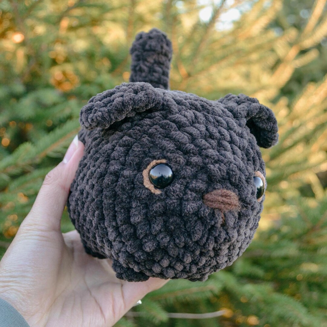 Crochet Loaf Dog | Ready to Ship, Handmade, Yarn Craft Gift, Brown Dog ...