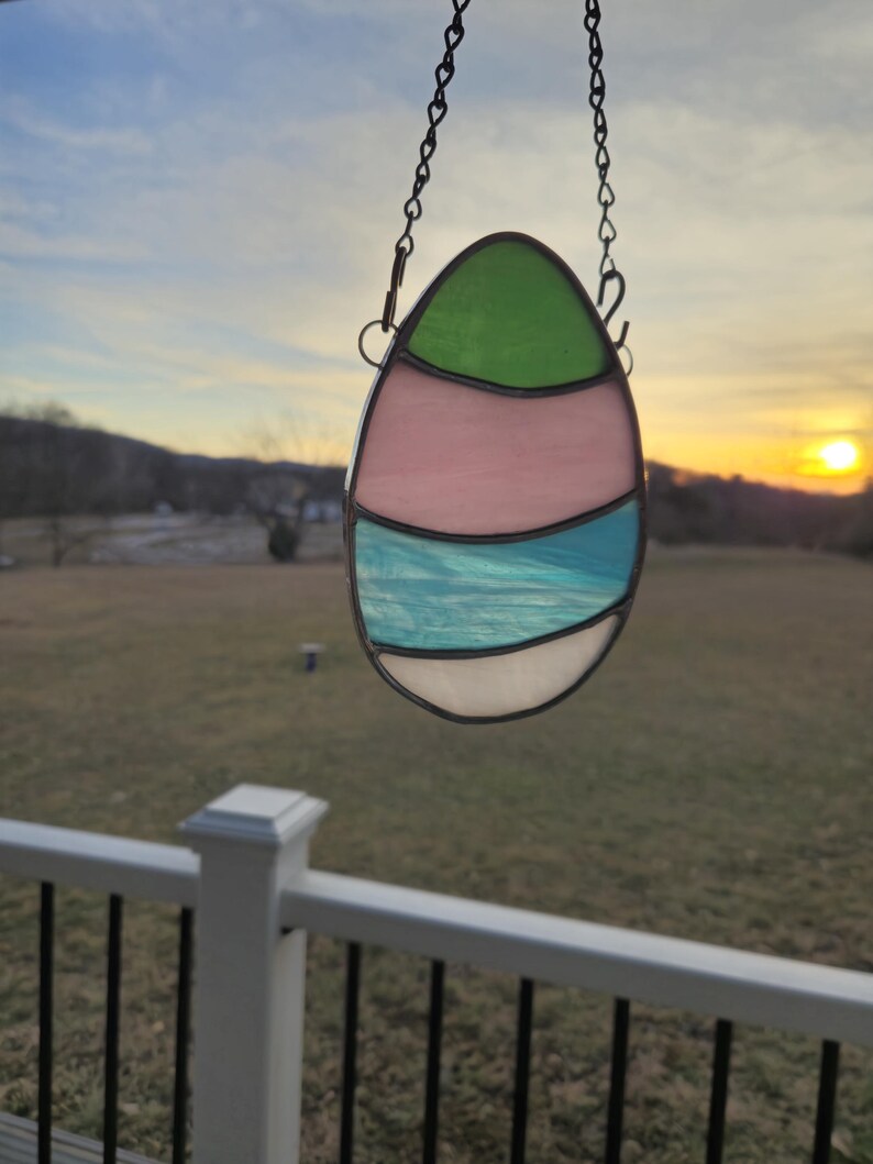 Stained Glass Easter Egg Suncatcher - Etsy