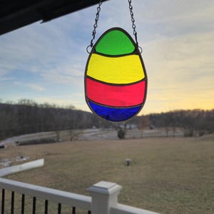 Stained Glass Easter Egg Suncatcher - Etsy