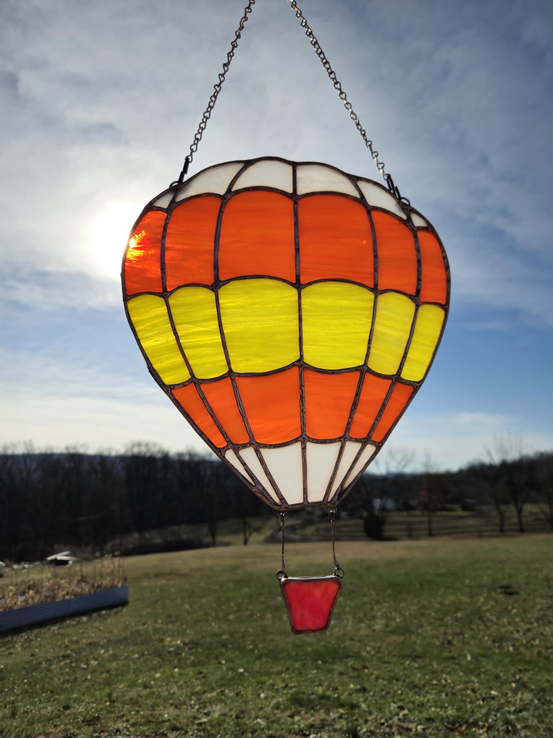 Stained Glass Hot Air Balloon Suncatcher - Etsy