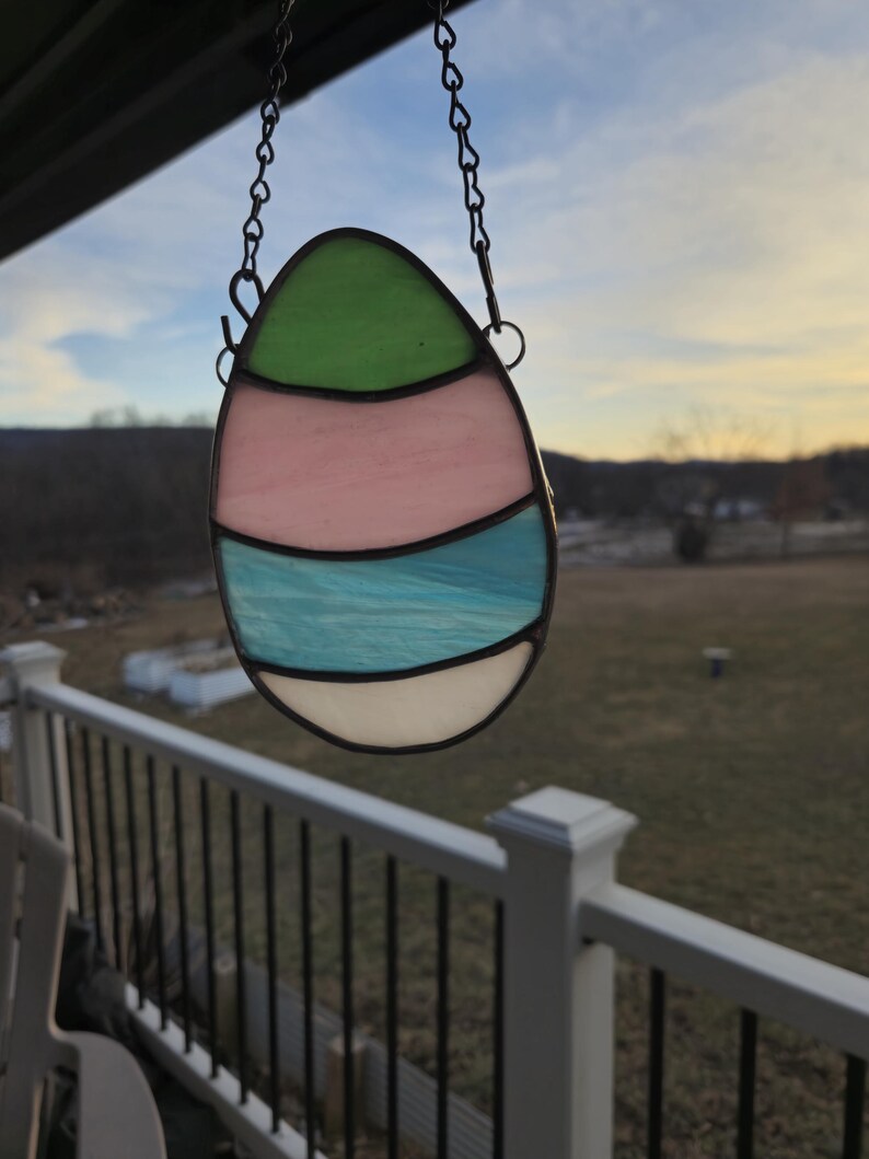 Stained Glass Easter Egg Suncatcher - Etsy