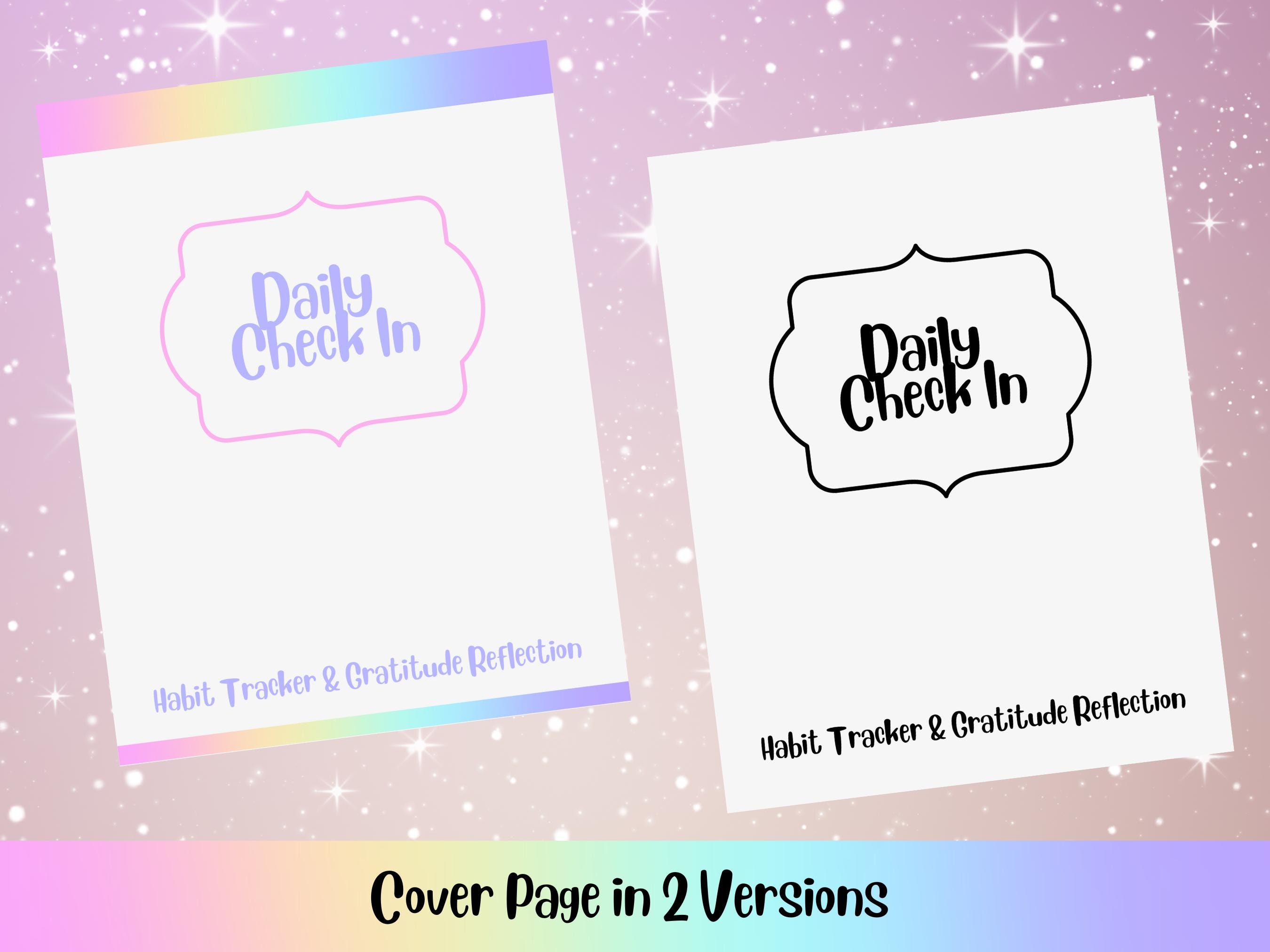 Daily Check in | Habit Tracker | Gratitude Reflection - Etsy