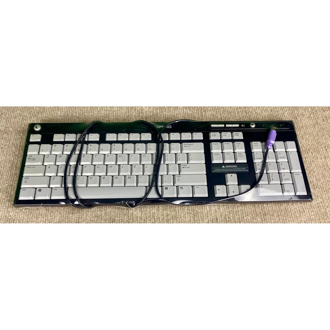 Compaq Keyboard Standard Wired Computer Keyboard With Volume Control - Etsy