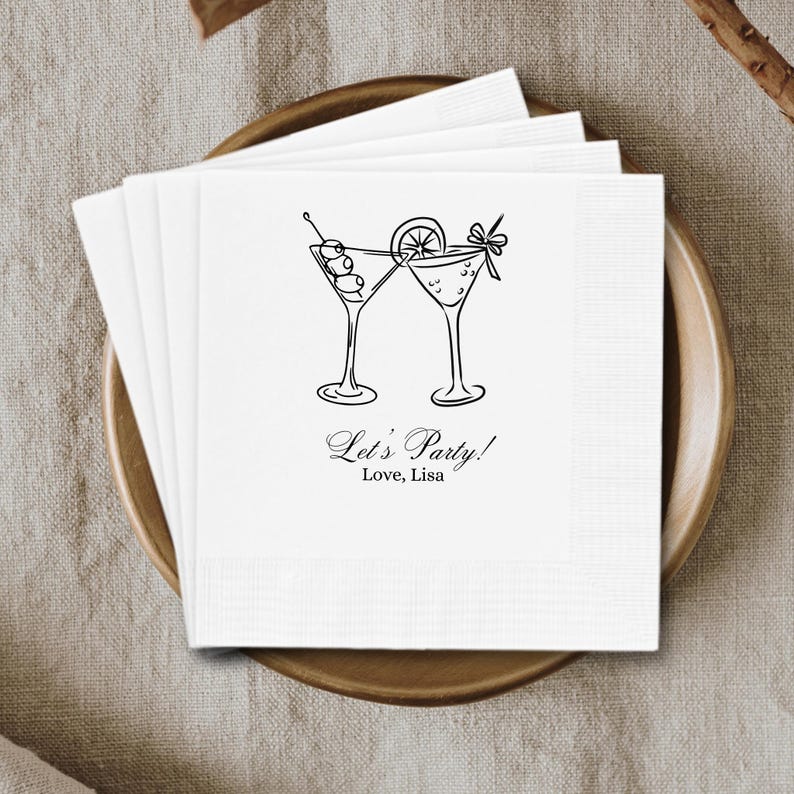 Personalized Wedding Napkins, Custom Napkins, Wedding Reception Napkins ...