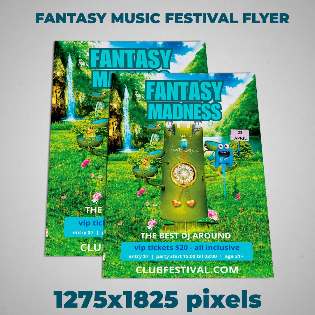 Magical Music Festival Flyer: Customizable Canva Template for Enchanted ...