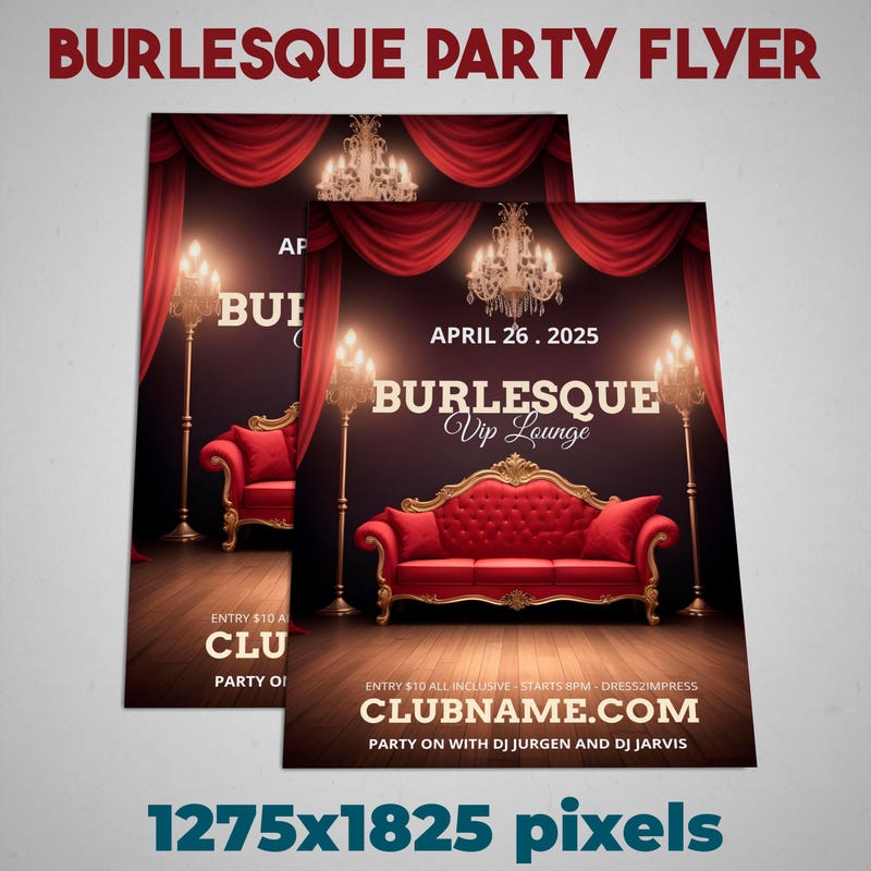 Burlesque Invitation - Etsy