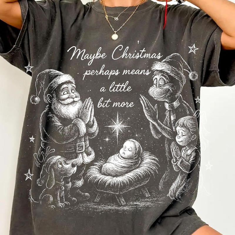Grinch With Baby Jesus Png - Etsy