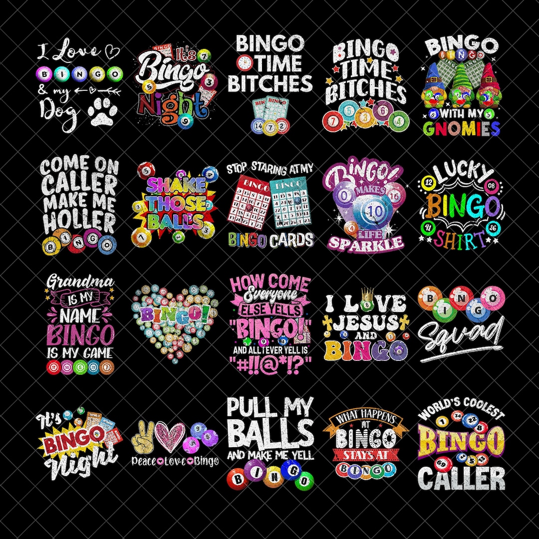 Bingo PNG Bundle, Bingo Png, Card Png, Bing Player Png, Bingo Shirt ...
