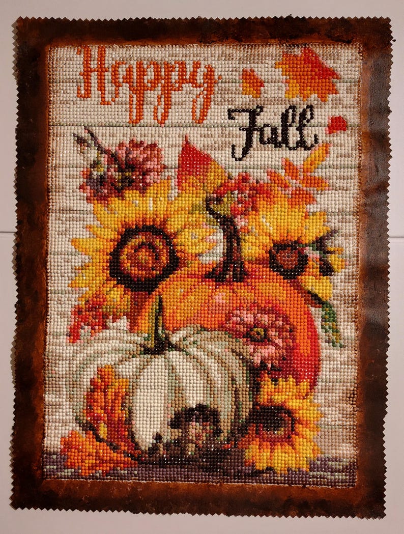 Fall Completed Diamond Painting 30x40cm Unframed Round Drill Fall ...