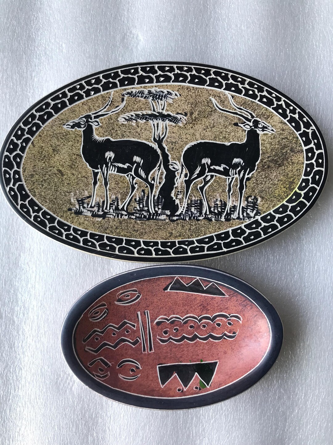 Kenyan Hand-carved Soapstone Plates - A Stunning Combination of Large ...