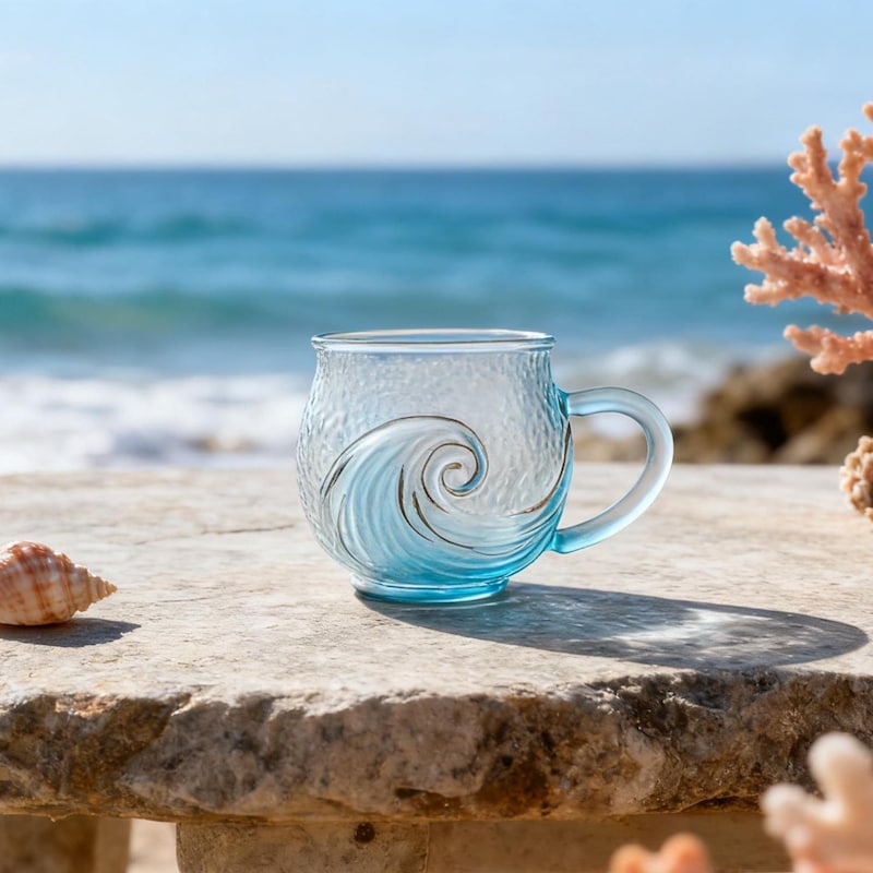 Ocean Wave Sea Glass Mug - Etsy