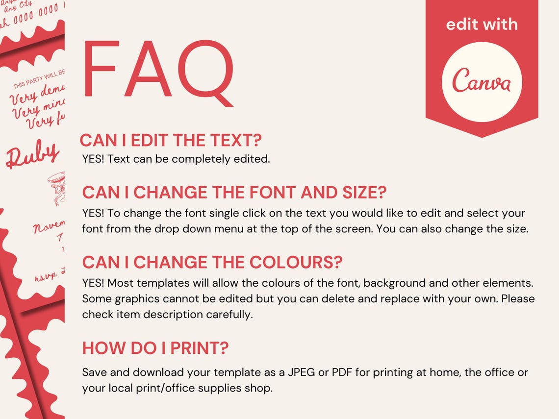 Very Mindful Very Demure Party Invitation Red Pink Cute Vintage Digital ...