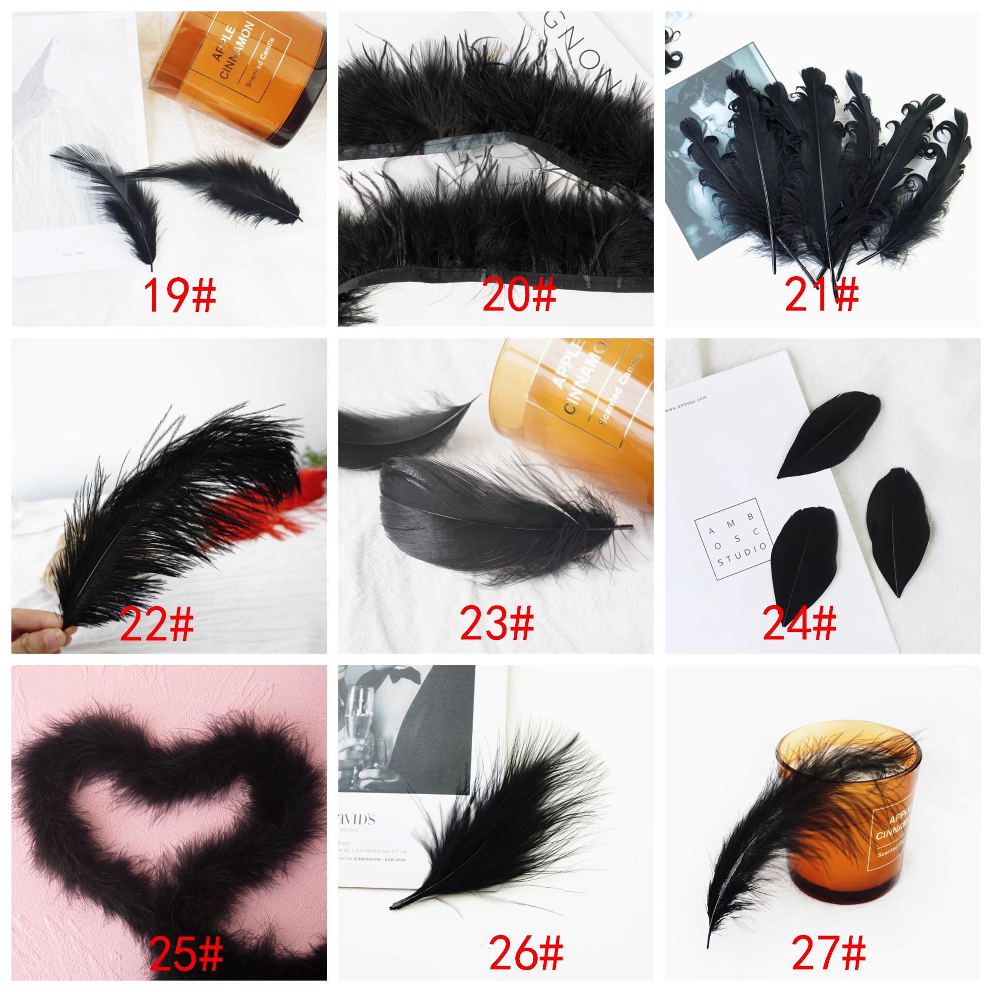 27 Styles Black Feathers,diy Costume Hair Accessories Headdress Jewelry ...