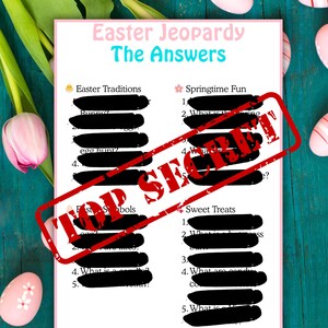 Easter Jeopardy, Easter Trivia Game, Easter School Game, Easter ...