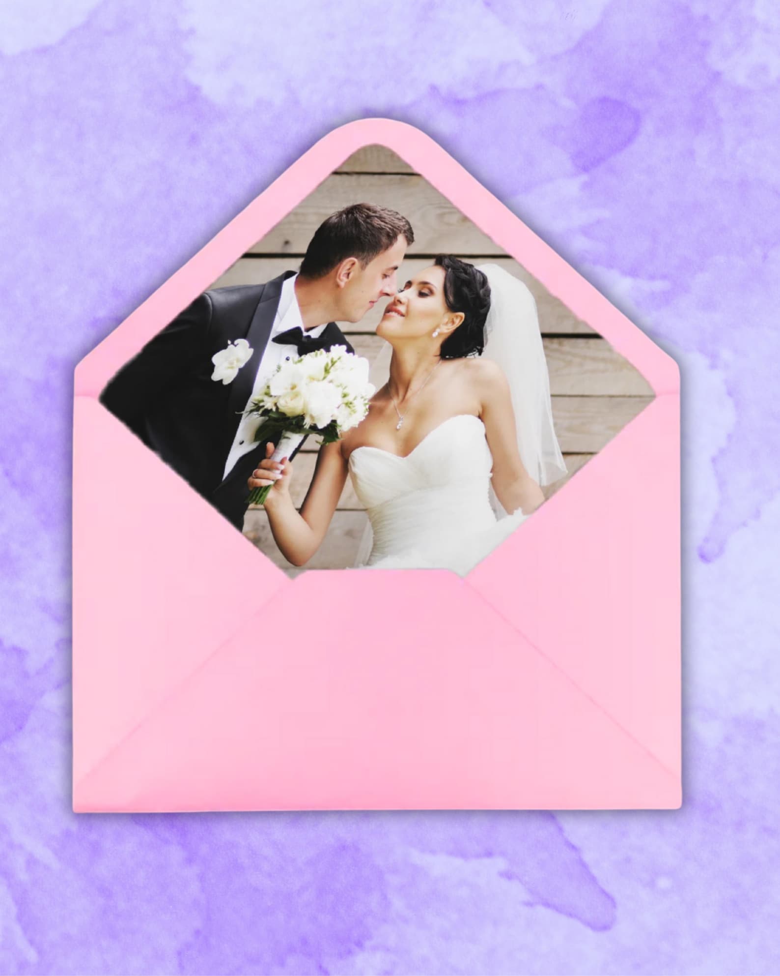 DIY Wedding Envelope Liners: Photo Template, Euro Square Flap (digital ...
