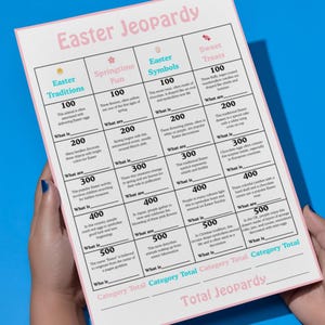 Easter Jeopardy, Easter Trivia Game, Easter School Game, Easter ...