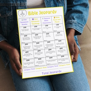 Bible Jeopardy, Bible Games, Bible Trivia Game, Bible Games for Kids ...