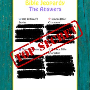 Bible Jeopardy, Bible Games, Bible Trivia Game, Bible Games for Kids ...