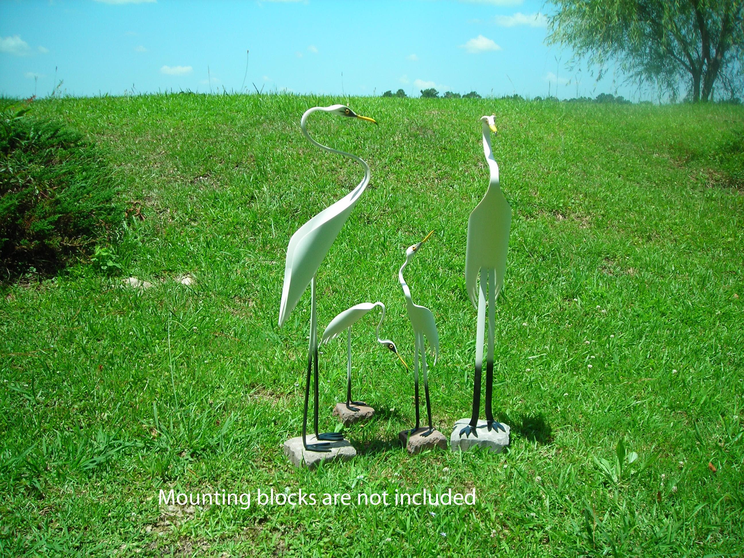 Egret Family of Four - PVC 23" Tall - Etsy