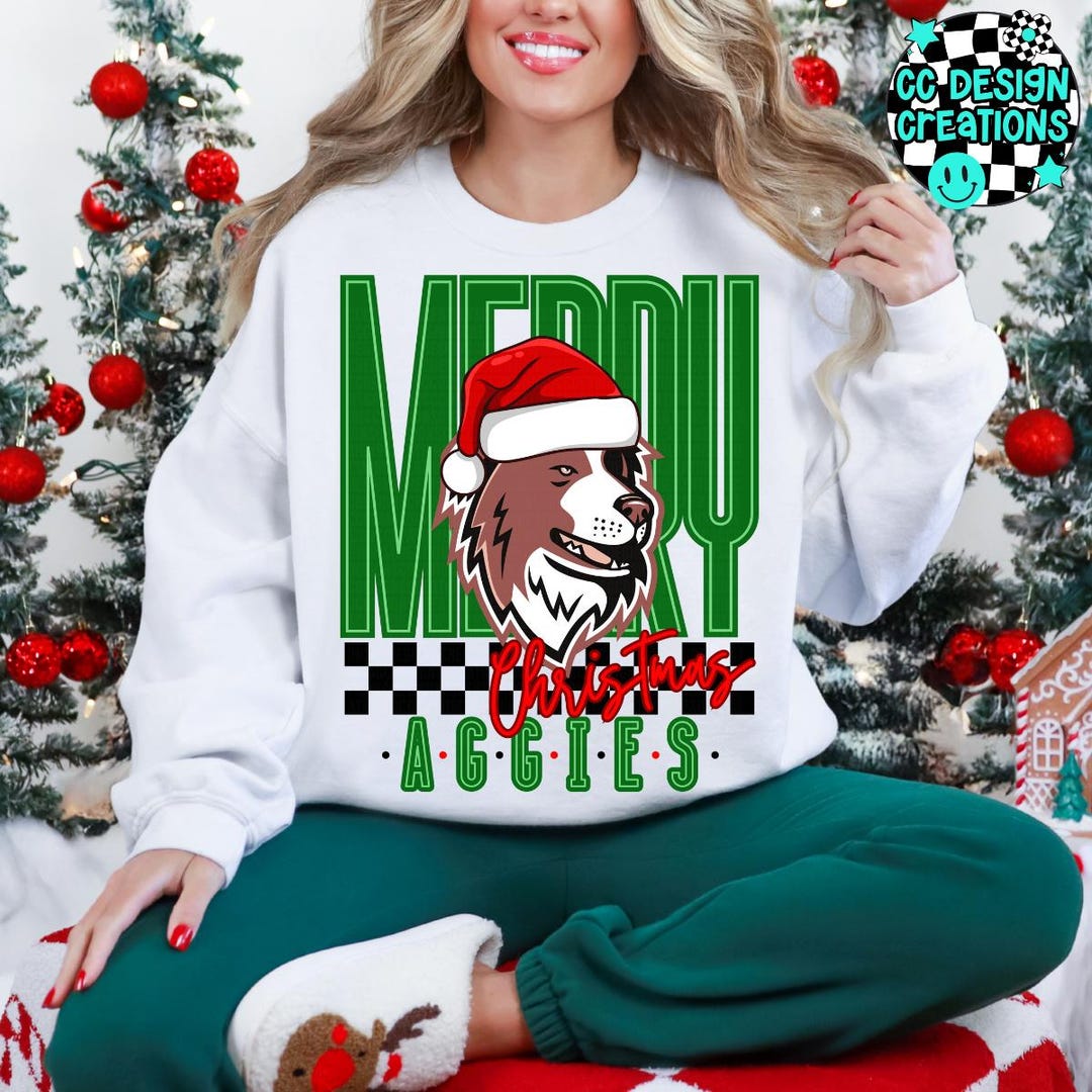 Merry Christmas Aggies PNG Football PNG Christmas Football PNG Team ...