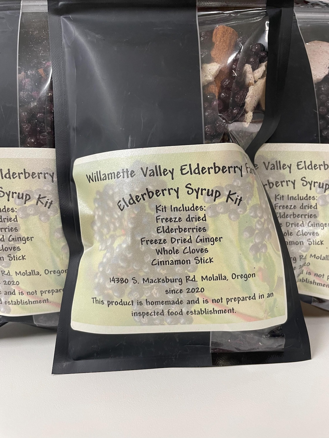 Elderberry Syrup Kits Contain Freeze Dried Elderberries, Organic Ginger ...