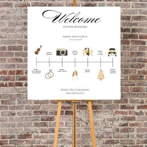 Wedding Timeline Sign, Timeline Sign, Timeline, Wedding Sign, Custom ...