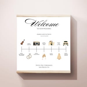 Wedding Timeline Sign, Timeline Sign, Timeline, Wedding Sign, Custom ...