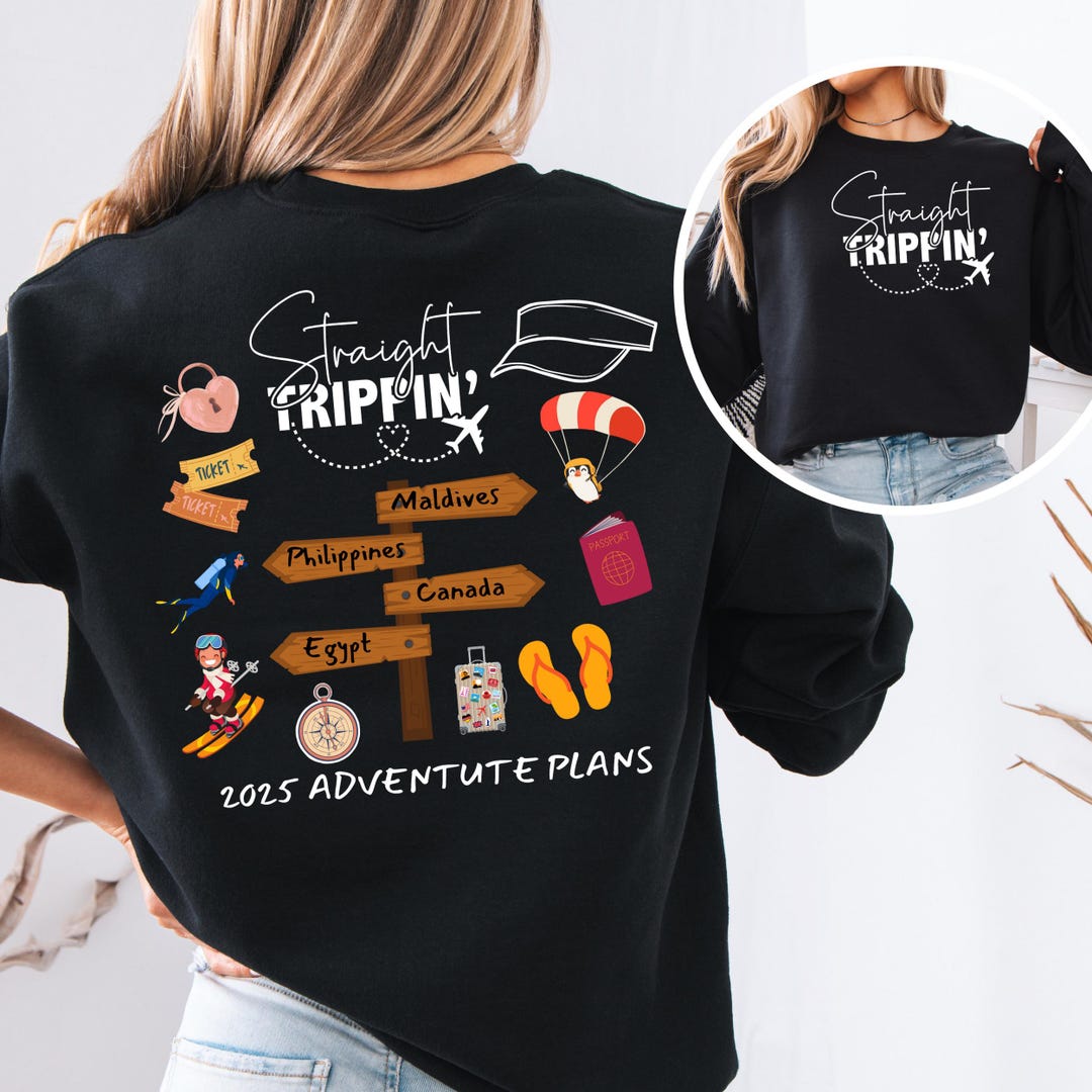 Customized Travel Sweatshirt: World Map Adventure Crewneck - Etsy