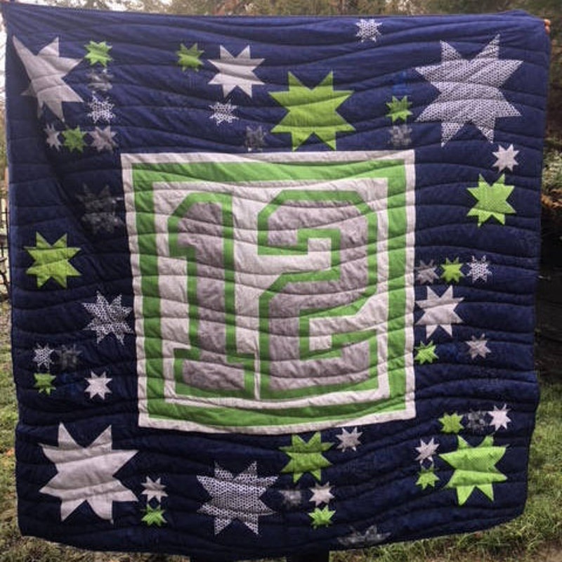 Seahawks Quilt - Etsy
