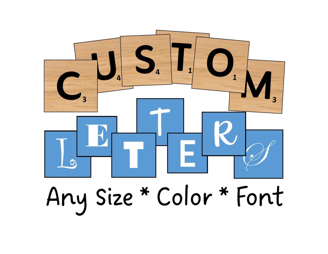 Letter Squares-any Size, Any Font, Any Color - Etsy