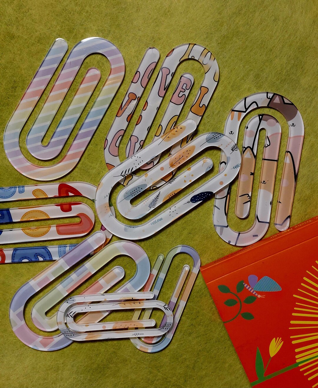 Jumbo Acrylic Paperclip Bookmarks | Cute Paperclips for Office or ...