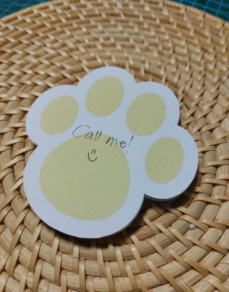 Cat Paw Print Notepads Cute Paw Shaped Notes Macaron Colored Stationery ...