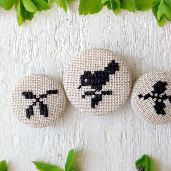 Cross Stitch Button - Etsy
