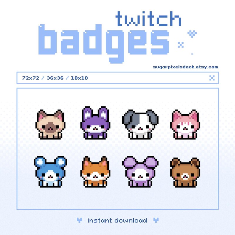 Pixel Twitch Badge - Etsy