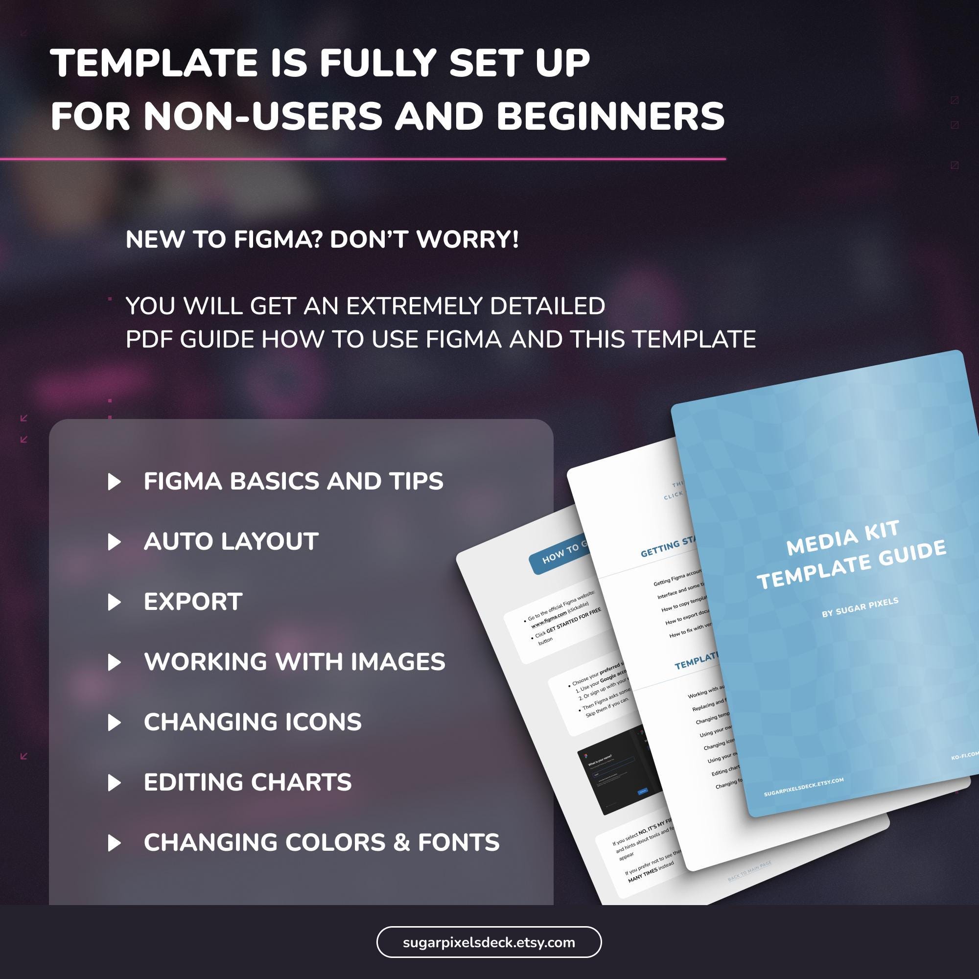 One Page Futuristic Neon Cyber Media Kit Template | Branding for Twitch ...